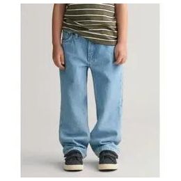 Gant Unisex f&uuml;r Kinder. 810308 Blaue Relaxed Fit Jeans (3/4a&ntilde;os= 98/104cm), L&auml;ssig, Baumwolle, Kinderbekleidung