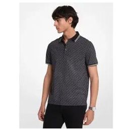 Michael Kors f&uuml;r Herren. CS550V85KS Greenwich Poloshirt schwarz (M), L&auml;ssig, Baumwolle, Kurzarm
