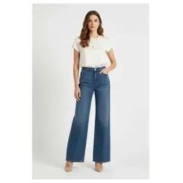 7 For All Mankind f&uuml;r Damen. 7UG20E381BB Jeans Stretch Denim Lotta Weites Bein blau (31), L&auml;ssig, Baumwolle