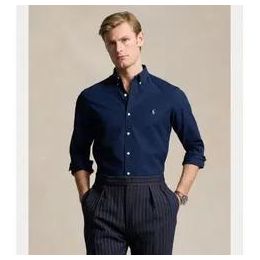 Polo Ralph Lauren f&uuml;r Herren. 710928254001 Schmal geschnittenes navyfarbenes Hemd aus Stretch-Popeline (XL), L&auml;ssig, Baumwolle, Langarm, Mar