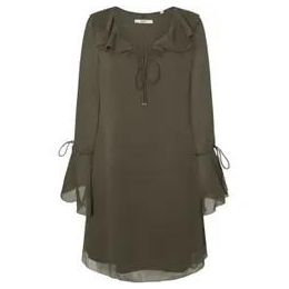 Pepe Jeans f&uuml;r Damen. PL953617 Respekt Kleid gr&uuml;n (S), L&auml;ssig, Polyester, Langarm