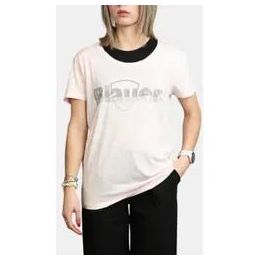 Blauer f&uuml;r Damen. 25SBLDH02372 Graham rosa Glitzer-T-Shirt (L), L&auml;ssig, Baumwolle, Kurzarm