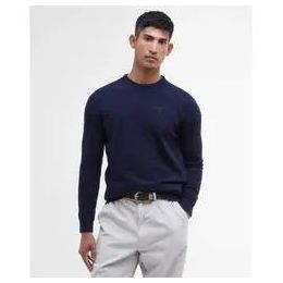 Barbour f&uuml;r Herren. MKN0345 Unverzichtbarer navyfarbener Pullover (L), L&auml;ssig, Wolle, Polyester, Marine