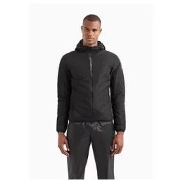 EA7 Emporio Armani EA7 f&uuml;r Herren. 8NPB14_PNE1Z Premium Shield Hooded Foldable Down Jacket schwarz (S), L&auml;ssig, Polyester, Langarm