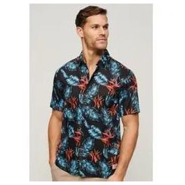 Superdry f&uuml;r Herren. M4010353A Hawaii-Hemd navy (M), L&auml;ssig, Modal, Kurzarm, Marine
