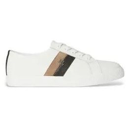 Lauren Ralph Lauren f&uuml;r Damen. 802979187002 Canvas Leder Turnschuhe wei&szlig; (39), Wohnung, Schn&uuml;rsenkel, L&auml;ssig