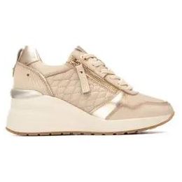 Carmela f&uuml;r Damen. 16244603-BEIGE Leder Turnschuhe 162446 beige (37), 3 bis 5 cm, Schn&uuml;rsenkel, L&auml;ssig