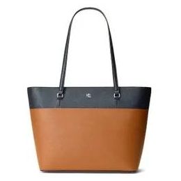 Lauren Ralph Lauren f&uuml;r Damen. 431934895009 Mittlere braune Karly-Tasche aus Leder (OSFA), L&auml;ssig