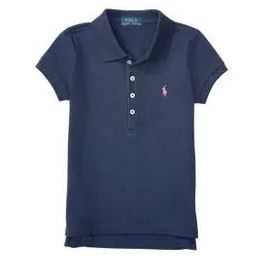 Polo Ralph Lauren f&uuml;r M&auml;dchen. 312573242008 Stretch-Polo blau (6a&ntilde;os=117/123cm), L&auml;ssig, Baumwolle, Kurzarm, Kinderbekleidung
