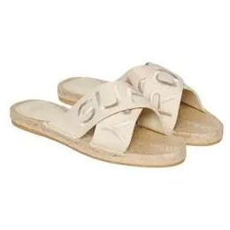 Superdry f&uuml;r Damen. WF310221A Beige Espadrilles mit gekreuzten Riemen (38), Stoff, Wohnung, Keine, L&auml;ssig