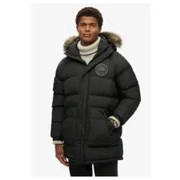 Superdry f&uuml;r Herren. M5011932A Everest langer Parka mit Baffeln schwarz (XL), L&auml;ssig, Recyceltes Polyester, Nachhaltig, Recyceltes Nylon
