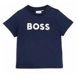 BOSS f&uuml;r Jungen. J25P24 Marinefarbenes Logo-T-Shirt mit kurzen &Auml;rmeln (12A&ntilde;os= 150cm), L&auml;ssig, Baumwolle, Kurzarm, Kinderbekleidung