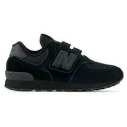New Balance Unisex f&uuml;r Kinder. PV574V1 Turnschuhe 574 Core Hook & Loop schwarz (28), Wohnung, Schn&uuml;rsenkel, Klettverschluss, L&auml;ssig, Spo