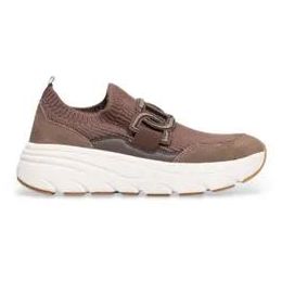 TWINSET f&uuml;r Damen. 252TCP016 Laufschuhe aus Stoff mit Schokolade Oval T (38), Braun, 3 bis 5 cm, Keine, L&auml;ssig