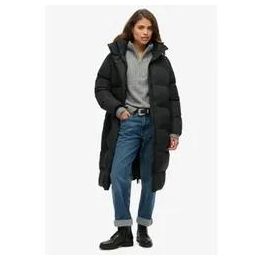 Superdry f&uuml;r Damen. W5011801A Langer Steppmantel mit Kapuze schwarz (XS), L&auml;ssig, Polyester, Nachhaltig