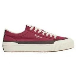 Pepe Jeans f&uuml;r Herren. PMS31043 Ben Band Schuhe rot (40), Stoff, Wohnung, Schn&uuml;rsenkel, L&auml;ssig, Kastanienbraun