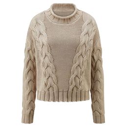 Peter Hahn - Pullover mit Stehkragen, beige, Gr. 46 / L - Baumwolle