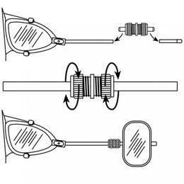 Emuk Halter-Rohr-Verl&auml;ngerungen 10 cm - Zubeh&ouml;r Caravanspiegel