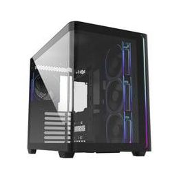 M580 Plus, Tower-Geh&auml;use schwarz, Tempered Glass