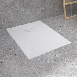 Ideal Standard Duschwanne 100 x 80 cm aus Sanitär-Acryl mit Polymer-Mineralgusskern (StoneTech™), Antirutsch-Oberfläche, bodenebener Einbau
