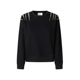 Pepe Jeans Sweatshirt 'BARNY' Damen Größe S silbergrau / schwarz
