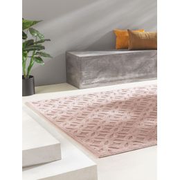 benuta Nest In- & Outdoor-Teppich Bonte Rosa 200x290 cm - Teppich f&uuml;r Balkon, Terrasse & Garten
