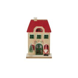 HOME STORY LED Haus holzfarben MDF,Polyresin (Kunstharz),Polyester,Kunststoff Maße (cm): B: 13 H: 21,5 T: 6.0 » Möbel Kraft