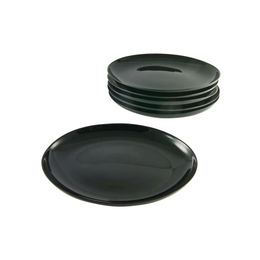 Creatable Speiseteller schwarz Glas Maße (cm): B: 32 H: 13,5 » Möbel Kraft