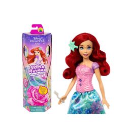 Mattel HTV88 - Disney Princess - Spin & Reveal - Puppe mit zusätzlichen Überraschungen, Arielle