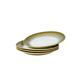 Gipfelstück Teller-Set, Steinzeug Flussufer