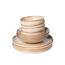 Gipfelstück Tafelservice, Steinzeug Nebelwald Beige