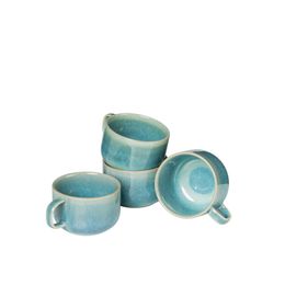 Gipfelstück Kaffeeobertassen-Set, Steinzeug TIEFER SEE