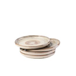 Gipfelstück Kaffeeuntertassen-Set, Steinzeug Nebelwald Beige
