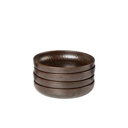 Gipfelstück Suppenteller-Set, Steinzeug Glockenklang Bronze / Braun