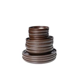 Gipfelstück Tafelservice, Steinzeug Glockenklang Bronze / Braun