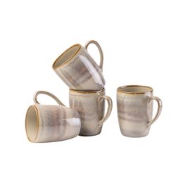Gipfelstück Kaffeebecher-Set, Steinzeug Nebelwald Beige