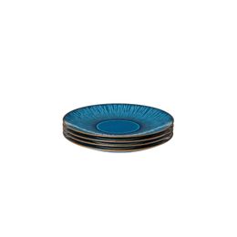 Gipfelstück Dessertteller-Set, Steinzeug Eisfall Blau
