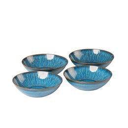 Gipfelstück Schüssel-Set, Steinzeug Eisfall Blau