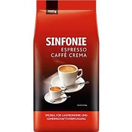Sinfonie Espresso Caffe Crema Röstkaffee, ganze Bohnen, Intensität 6/10, 1 kg