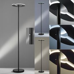 Fischer und Honsel FISCHER & HONSEL LED Deckenfluter "Dent", schwarz, 1, Ø 35cm H: 180cm, 1 Stk., Leuchten