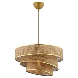 P & B H&auml;ngeleuchte, Gold, Beige, Metall, Textil, 72 cm, CE, Lampen & Leuchten, Innenbeleuchtung, Leuchten nach R&auml;umen, Esstischlampen