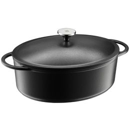 WMF Br&auml;ter, Schwarz, Metall, 5,0 L, oval, backofengeeignet,hitzebest&auml;ndige Griffe, backofengeeignet, Kochen, T&ouml;pfe, Br&auml;ter