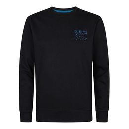 Petrol Sweatshirt in Schwarz - 48% | Größe L | Herren-plussize