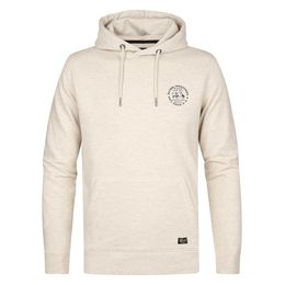 Petrol Hoodie in Creme - 48% | Größe XL | Herren-sweatshirts-jacken