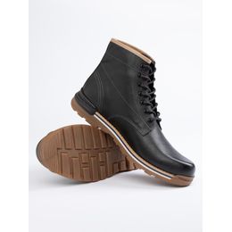 Paul Vesterbro Leder-Boots in Schwarz - 62% | Größe 44 | Herrenstiefel