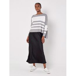 Apricot Pullover in Grau/ Weiß - 56% | Größe S | Damen-pullover-cardigans