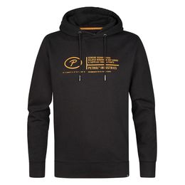 Petrol Hoodie in Schwarz - 51% | Größe M | Herren-sweatshirts-jacken