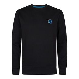 Petrol Sweatshirt in Schwarz - 44% | Größe M | Herren-plussize