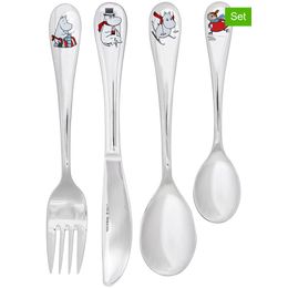 Moomin 4tlg. Kinder-Besteckset "Winter" in Silber - 15% | Gedeckter-tisch