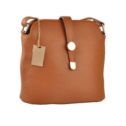 Florence Bags Leder-Umhängetasche "Larissa" in Hellbraun - (B)26 x (H)21 x (T)12 cm - 73% | Damen-taschen